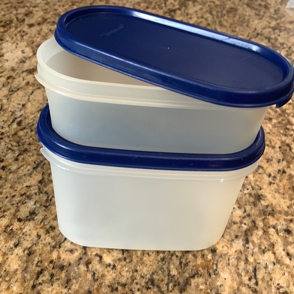 Tupperware | Kitchen | Tupperware Vintage Modular Mates Oval Blue 2 ...